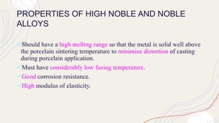 METAL AND METAL ALLOYS in dentistry is important to know which metals ...