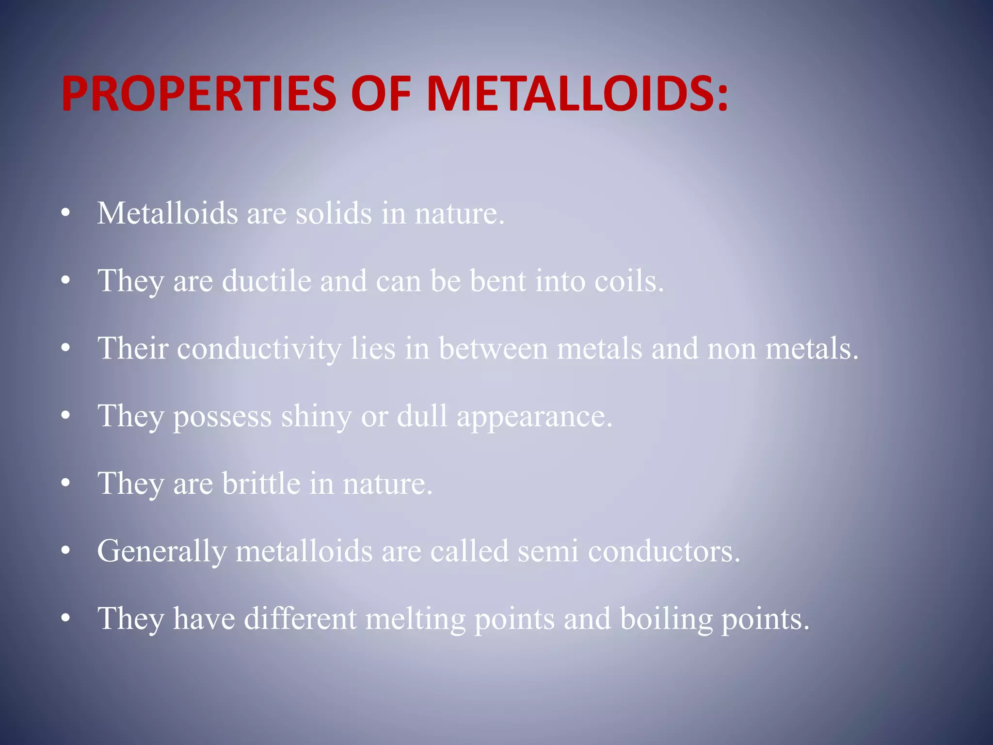 Metal and non metal 6 class | PPTX