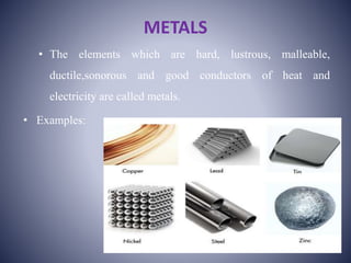 Metal and non metal 6 class | PPTX