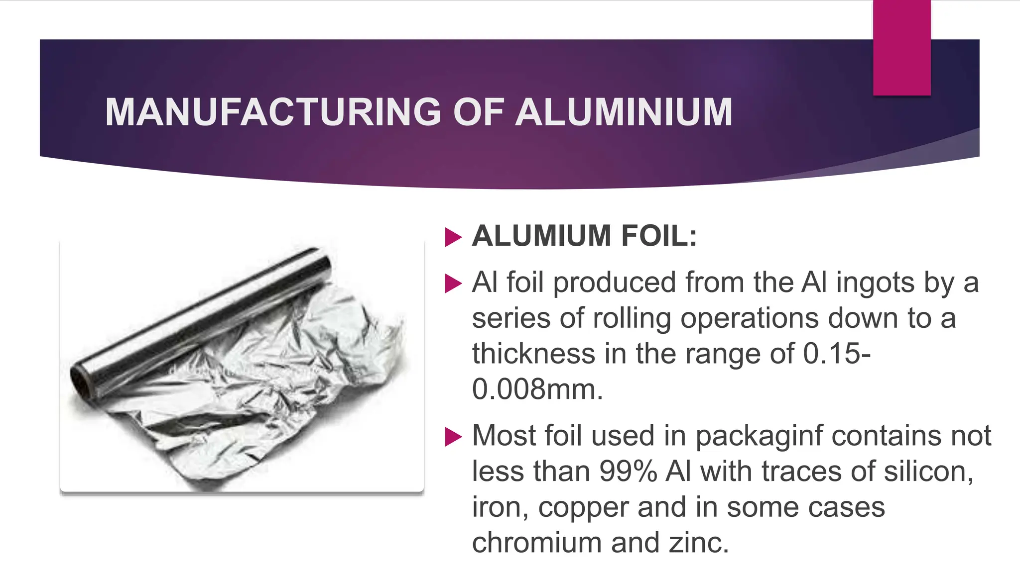 metal as a packaging material used in food industry pptx | PPTX