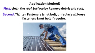 Metal & Asbestos Roof Waterproofing Method , Process | PDF