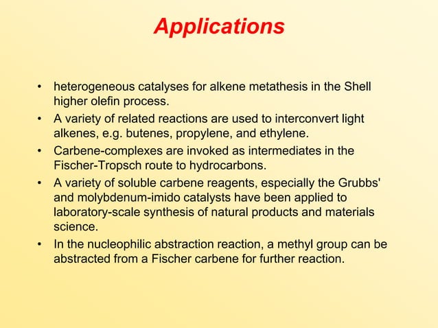 Metal Carbene Complexes.ppt | Chemistry | Science