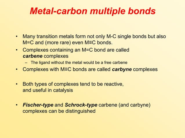 Metal Carbene Complexes.ppt | Chemistry | Science