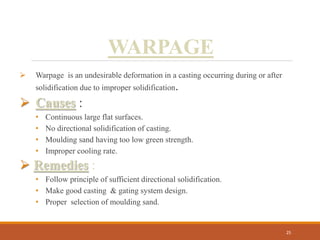 Metal casting defects 1 | PPTX