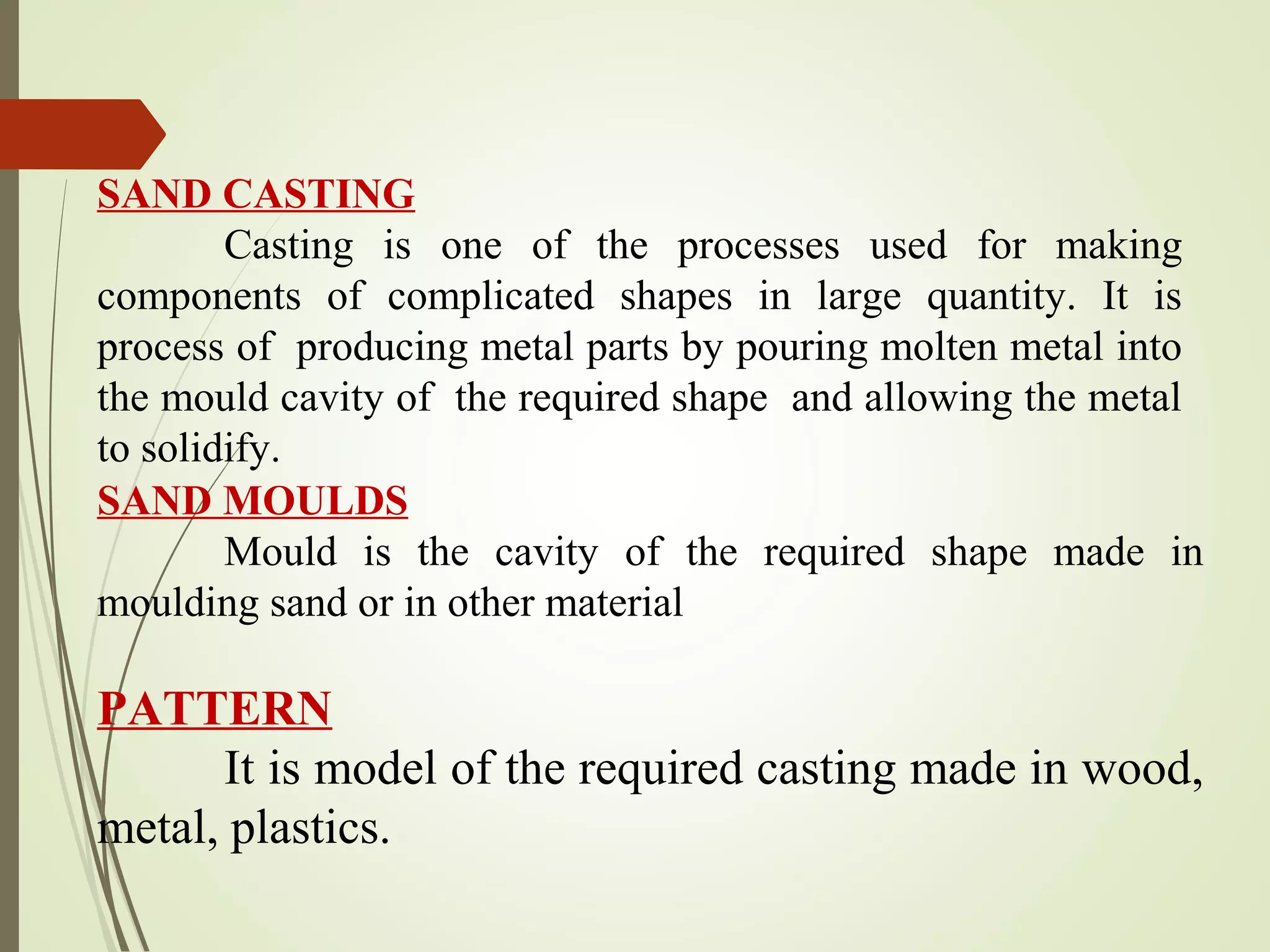 Metal casting processes | PPT | Woodworking | Arts and Crafts