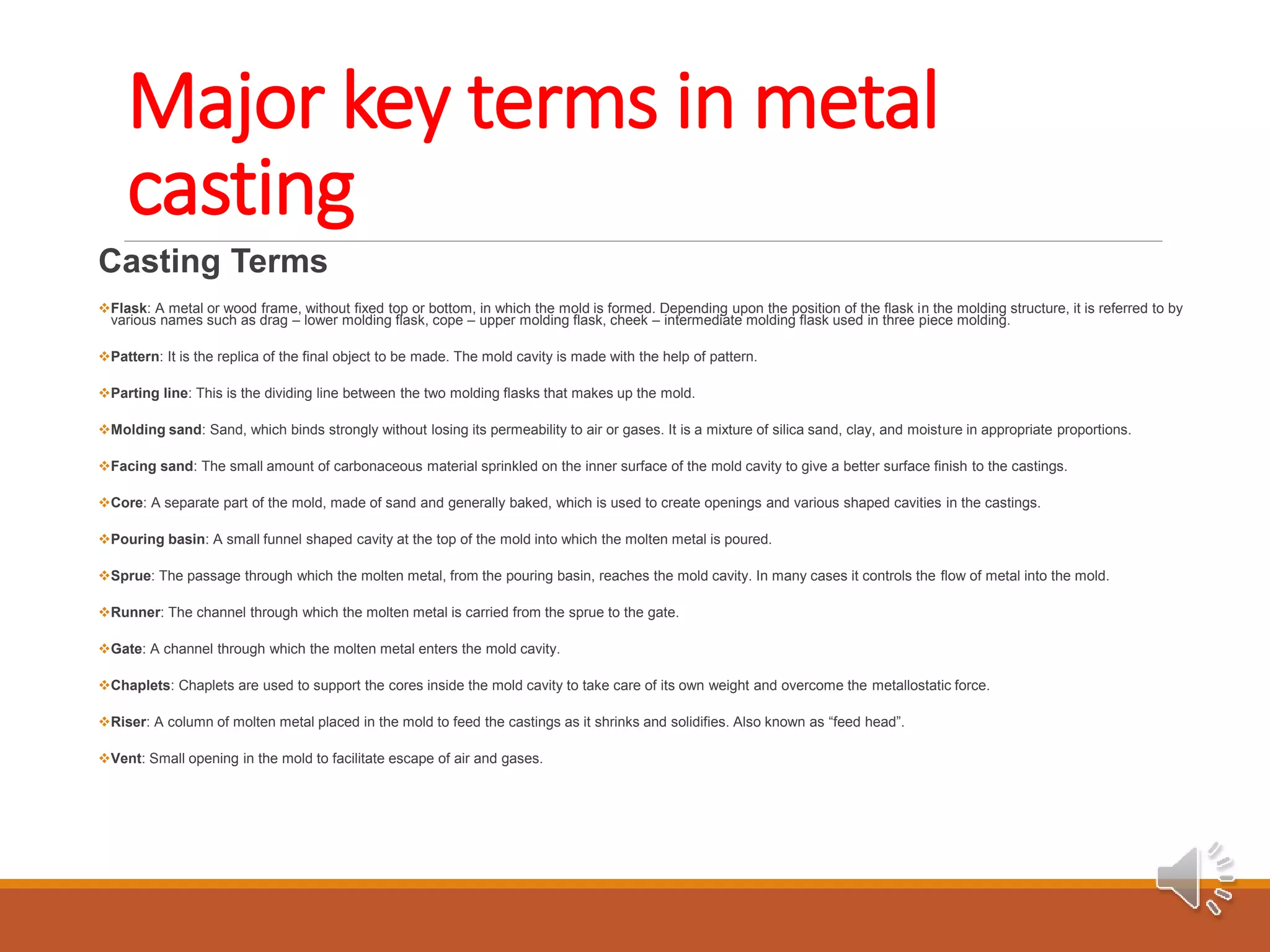 Metal casting process presentation | PPTX