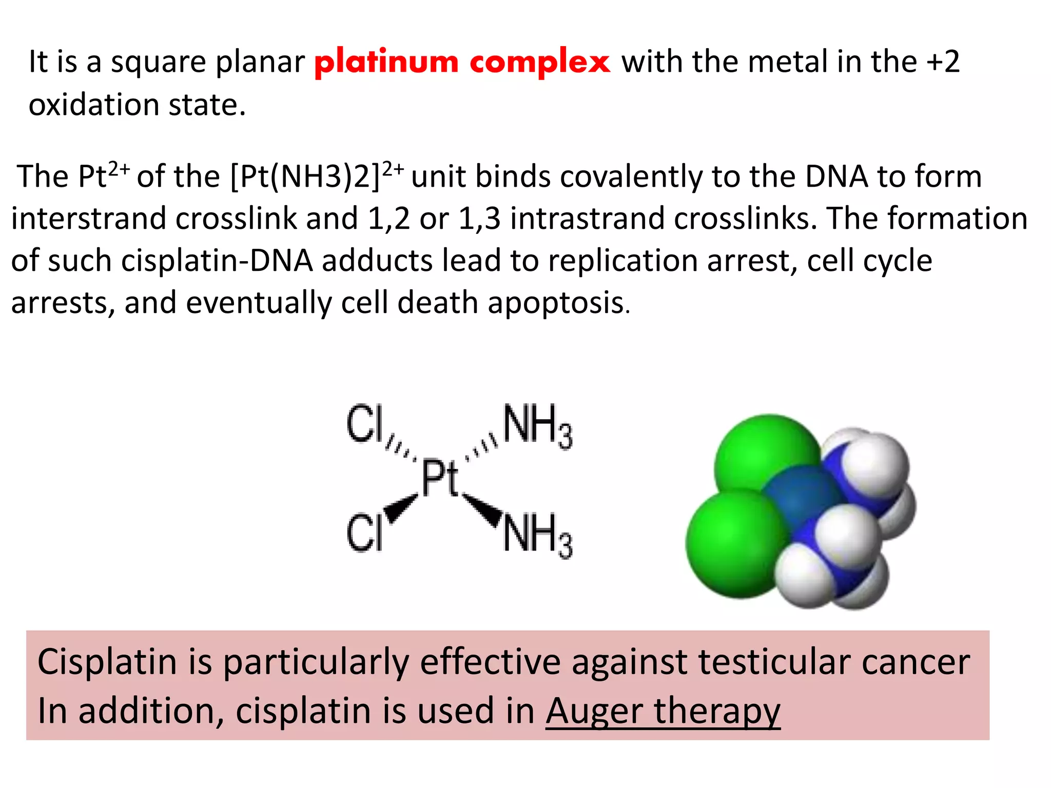 Metal complexes in therapeutic use of non chelated compounds | PPTX