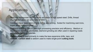 Metal cutting and cutting tools | PPTX | Chemistry | Science