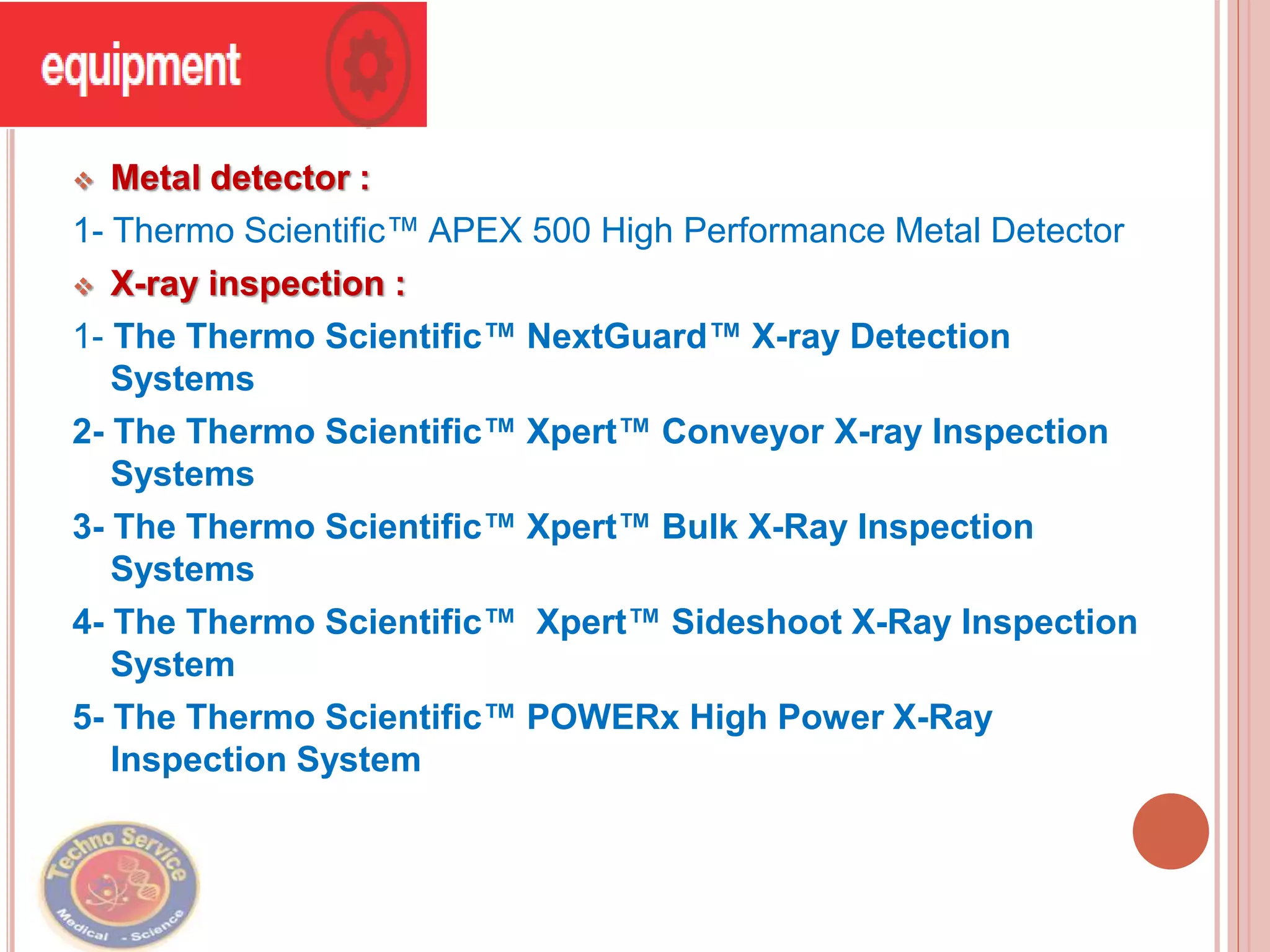 Metal detection and x ray inspection of food | PPTX