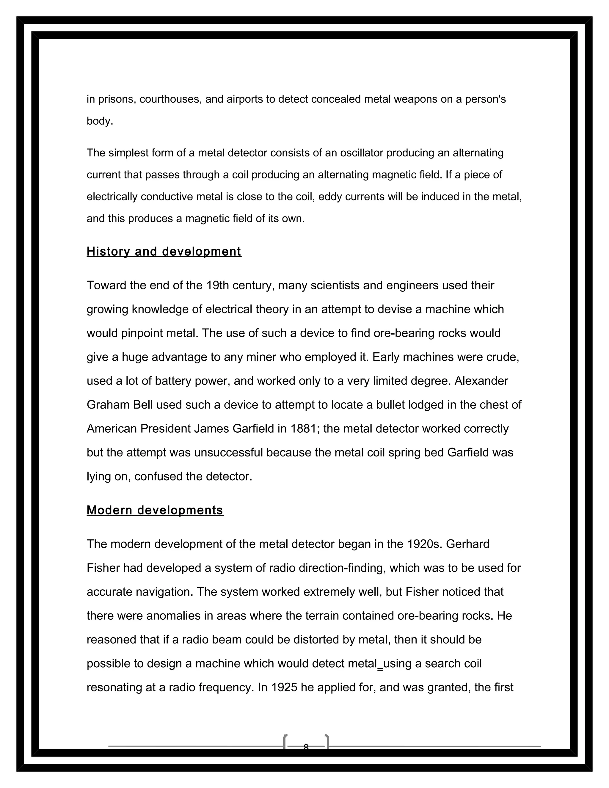 CBSE Class XII physics practical project on Metal detector | DOC