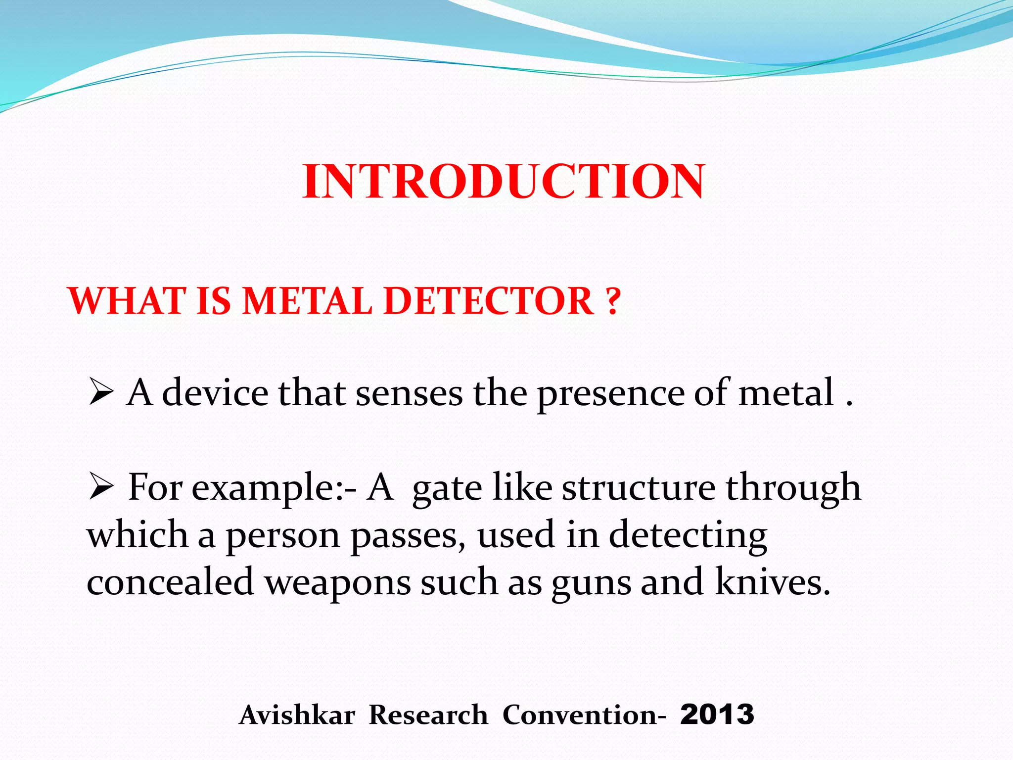 Metal detector robotic vehicle | PPTX
