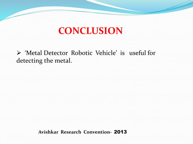 Metal detector robotic vehicle | PPT