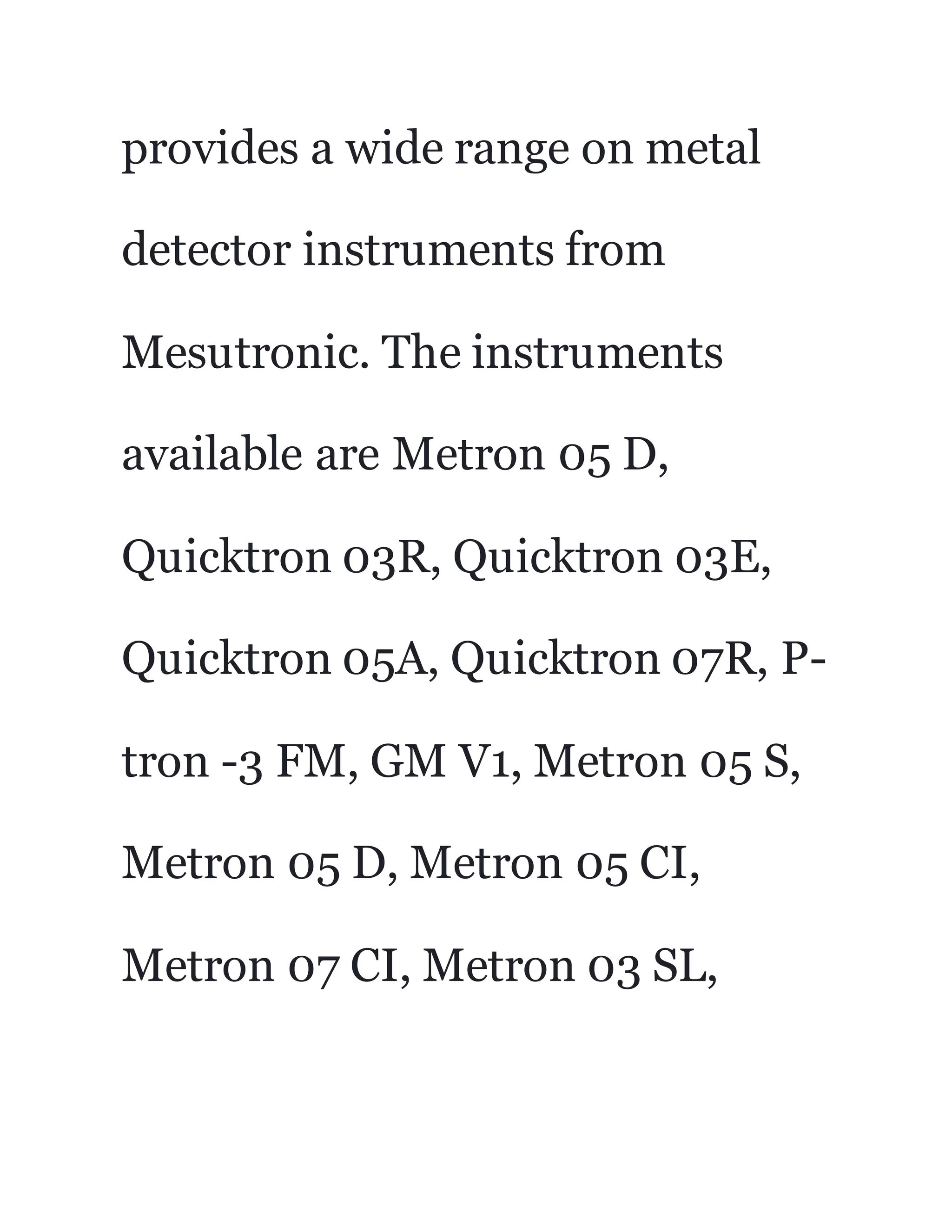 Metal detectors and its advantages indexel | DOCX