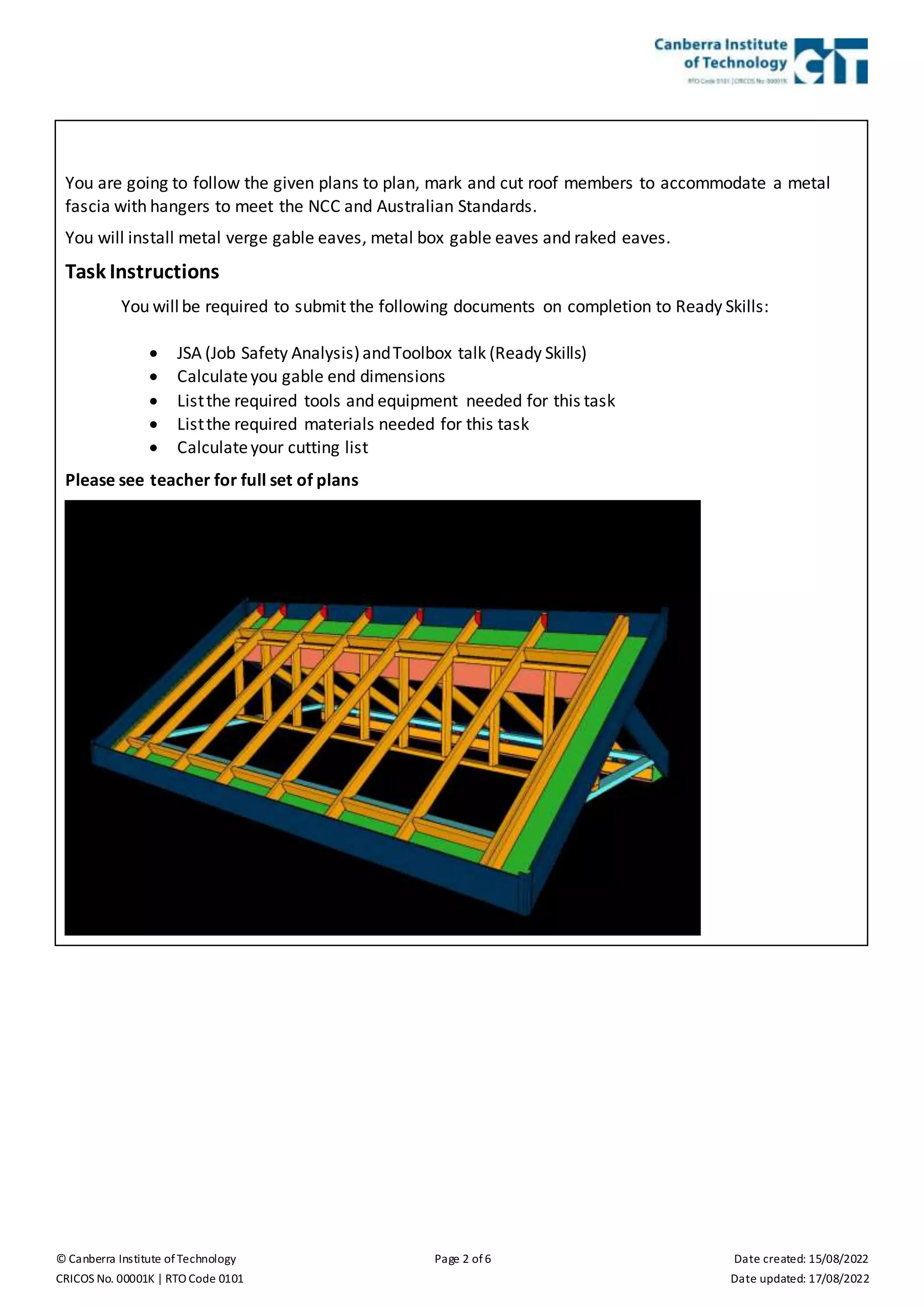 Practical Assessment-Construct eaves-Metal eaves | PDF