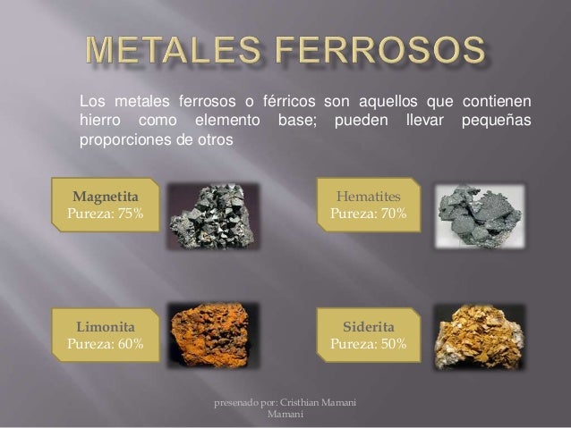 Metales ferrosos presenacion
