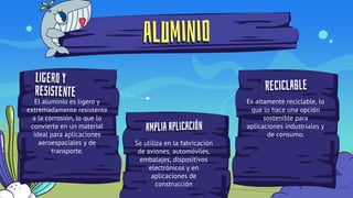 metales ligeros y sus caracateristicas y cuales son | PPTX