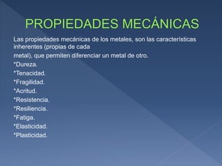 Metales y estructuras | PPTX