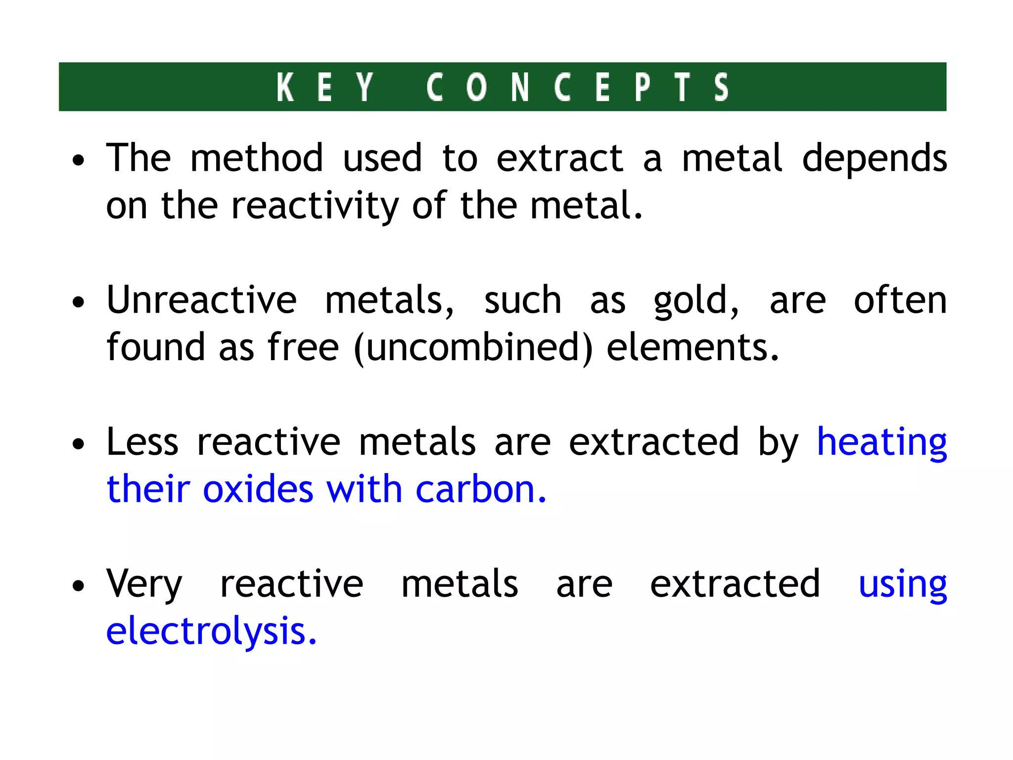 Metal extraction slides | PPT