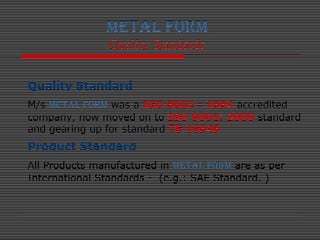 Automotive Accessories BY Metal Form | PPT
