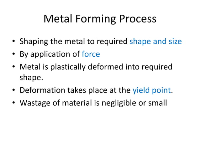 Metal forming | PPT