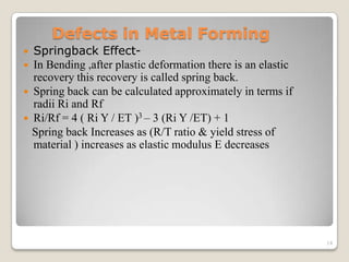 Metal forming defects | PPSX