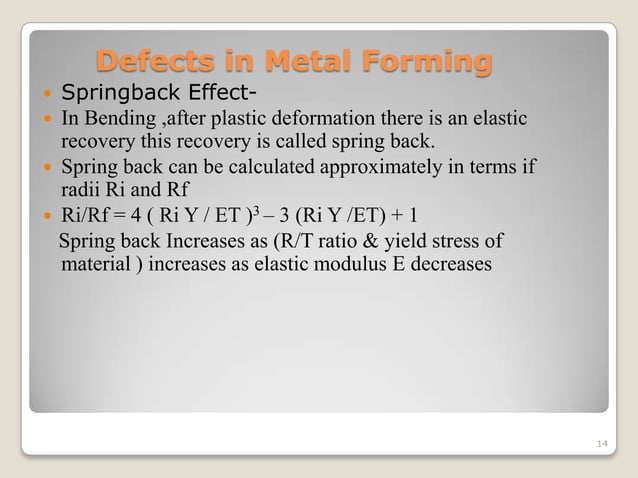 Metal forming defects | PPSX