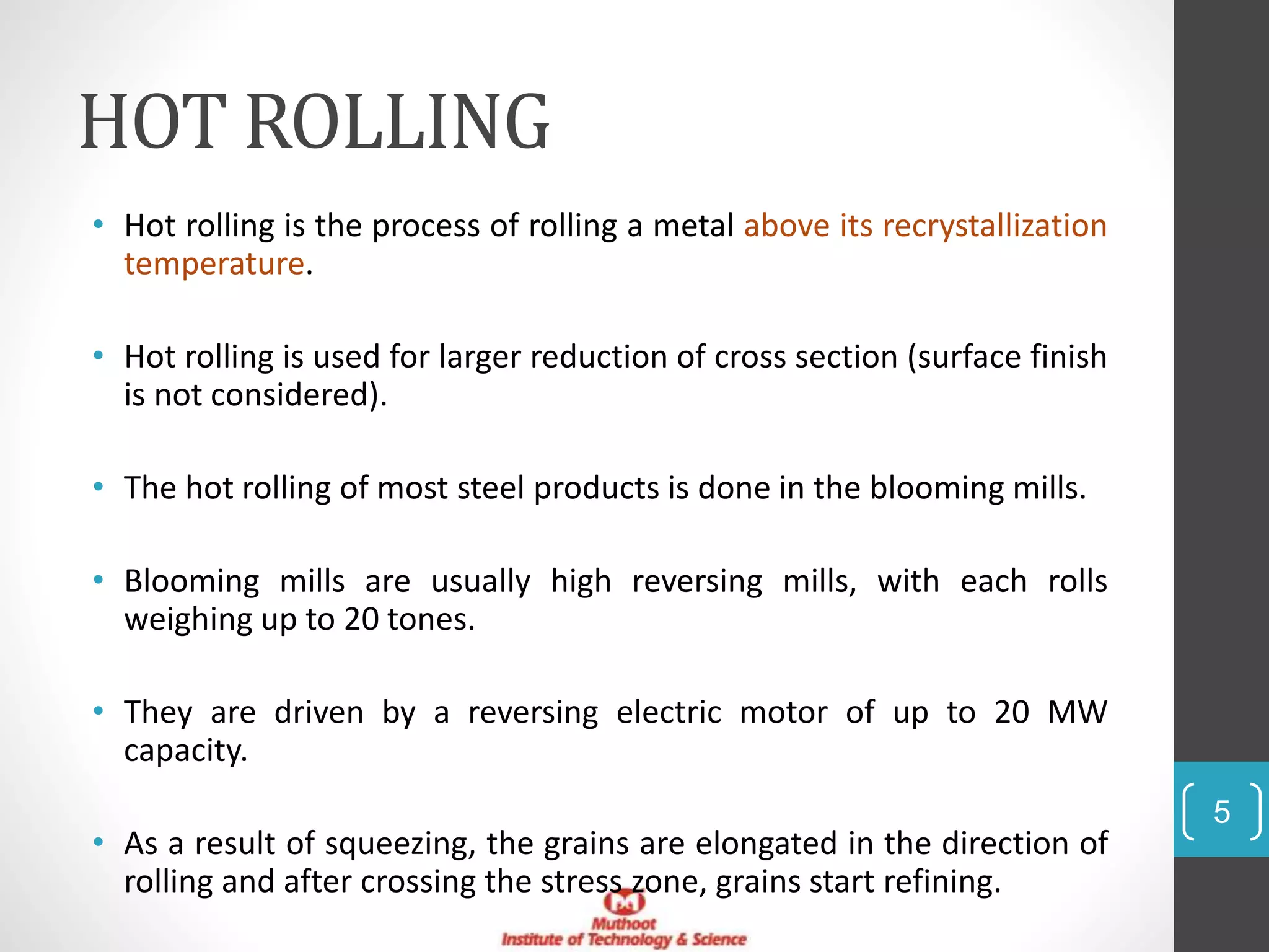 Metal forming processes rolling | PPT