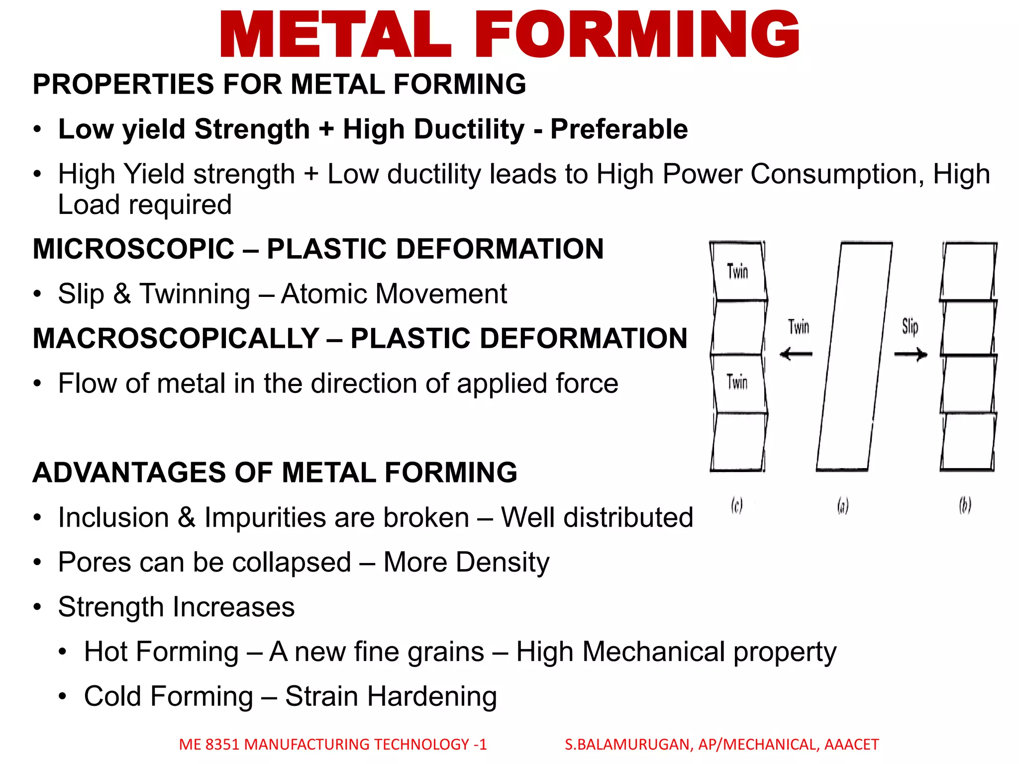 METAL FORMING PROCESS | PDF