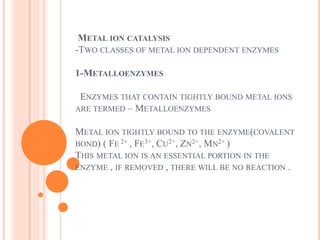 Metal ion catalysis pyruvate kinase (padhmasri) | PPT