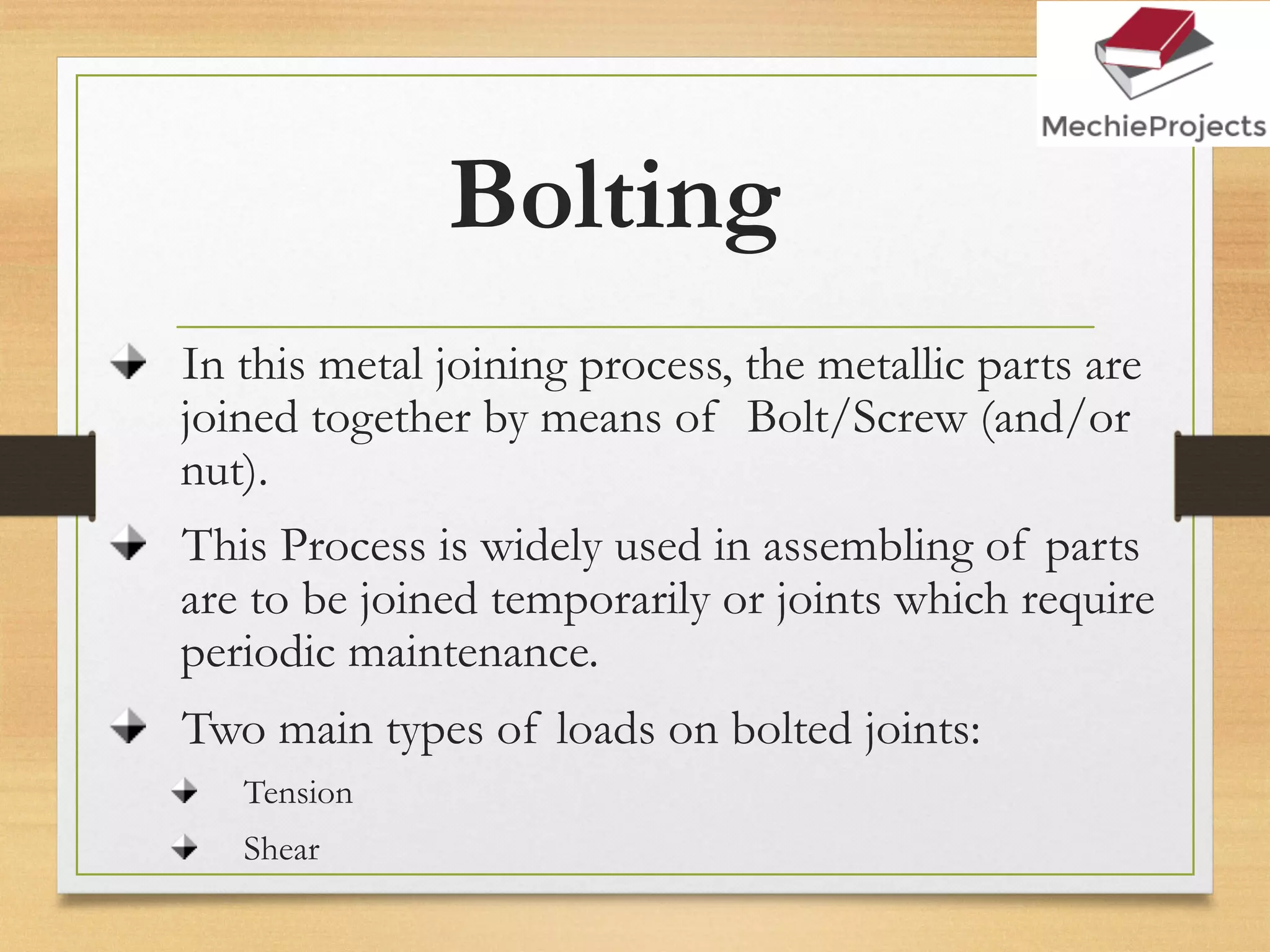 Metal Joining Processes: Welding, Riveting, Bolting, Brazing, Soldering | PDF