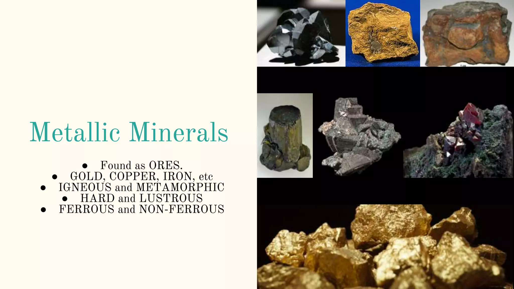 Metallic and Non-Metallic Minerals | PPTX