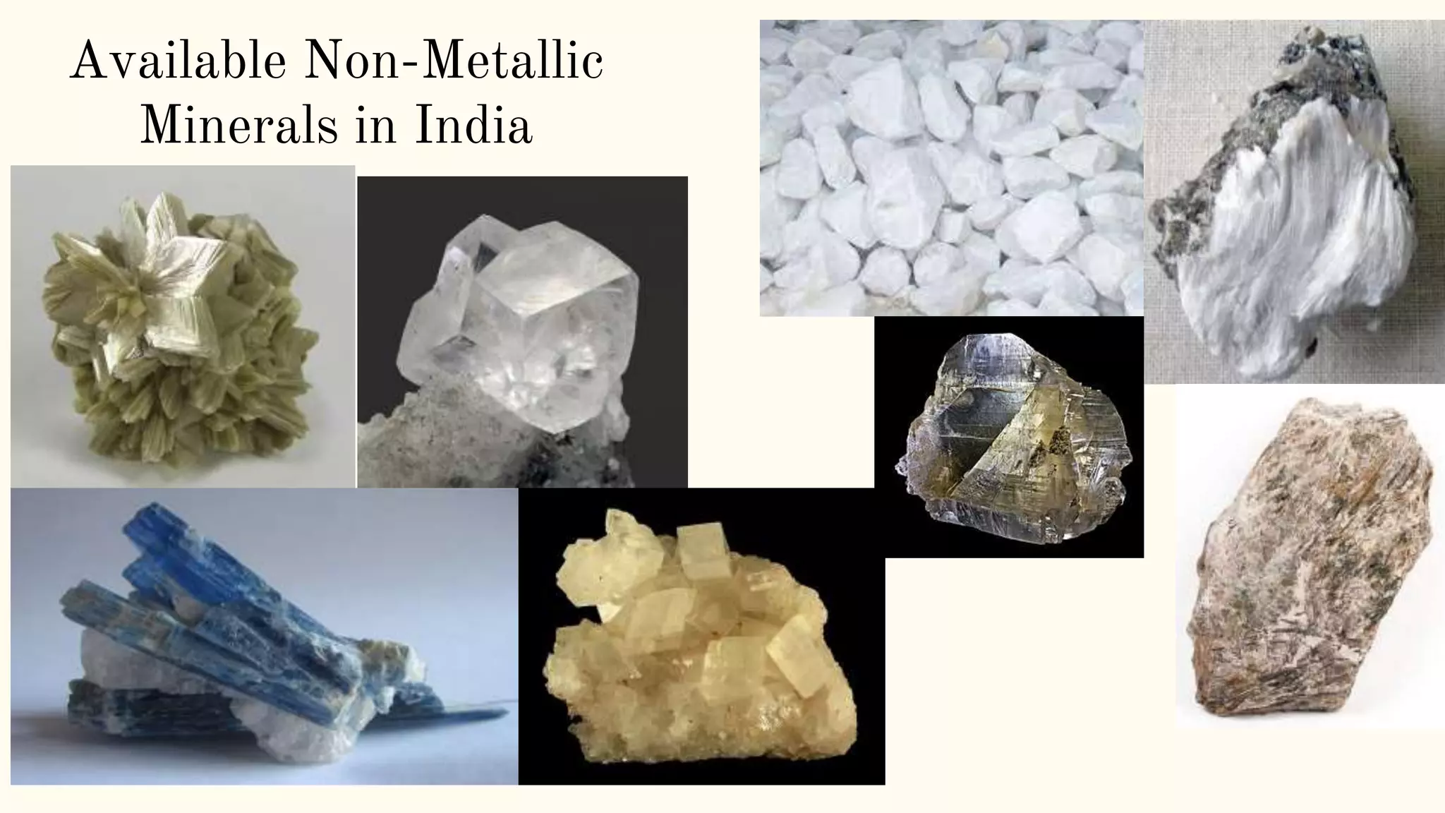Metallic and Non-Metallic Minerals | PPTX