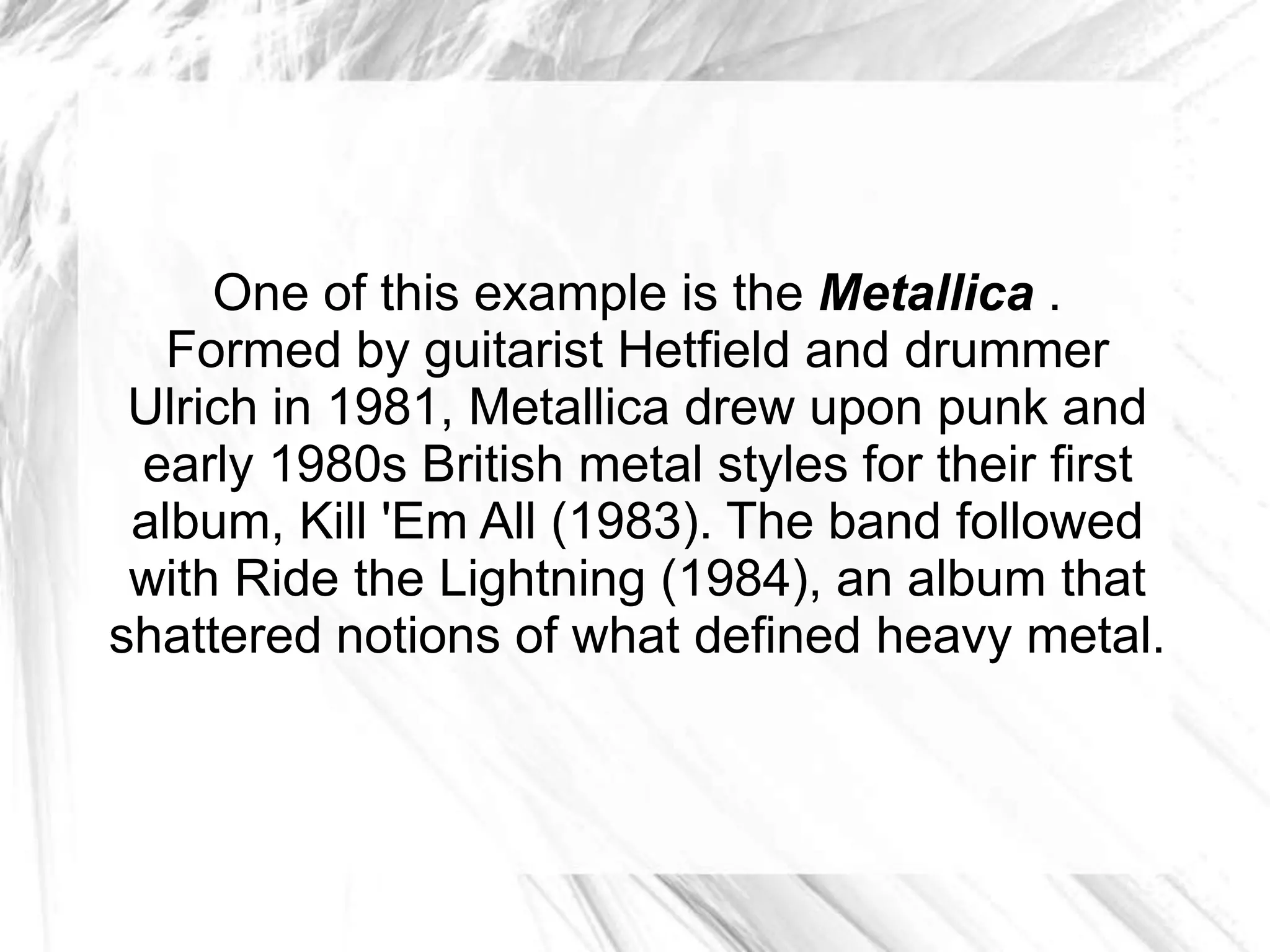 Metallica ppt | PPT