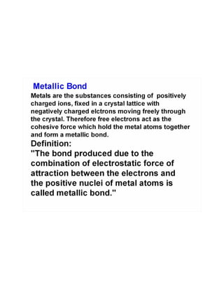 Metallic bond | PDF