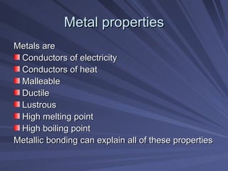 Metallic Bonding | PPT