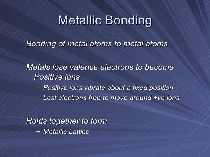 What Is Metal Metal Bonding at Lisa Hawke blog