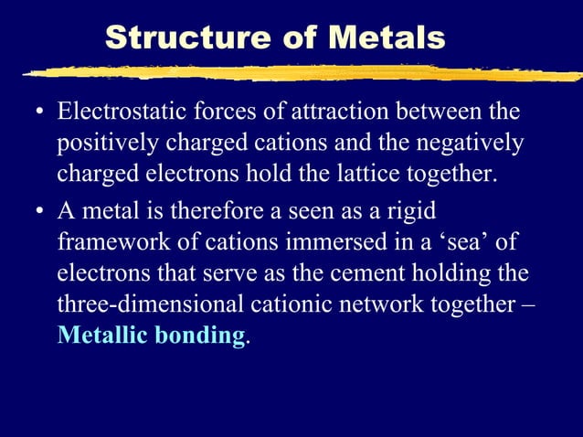 Metallic Bonding grade 9 chemistry 2nd quarter | PPTX | Chemistry | Science