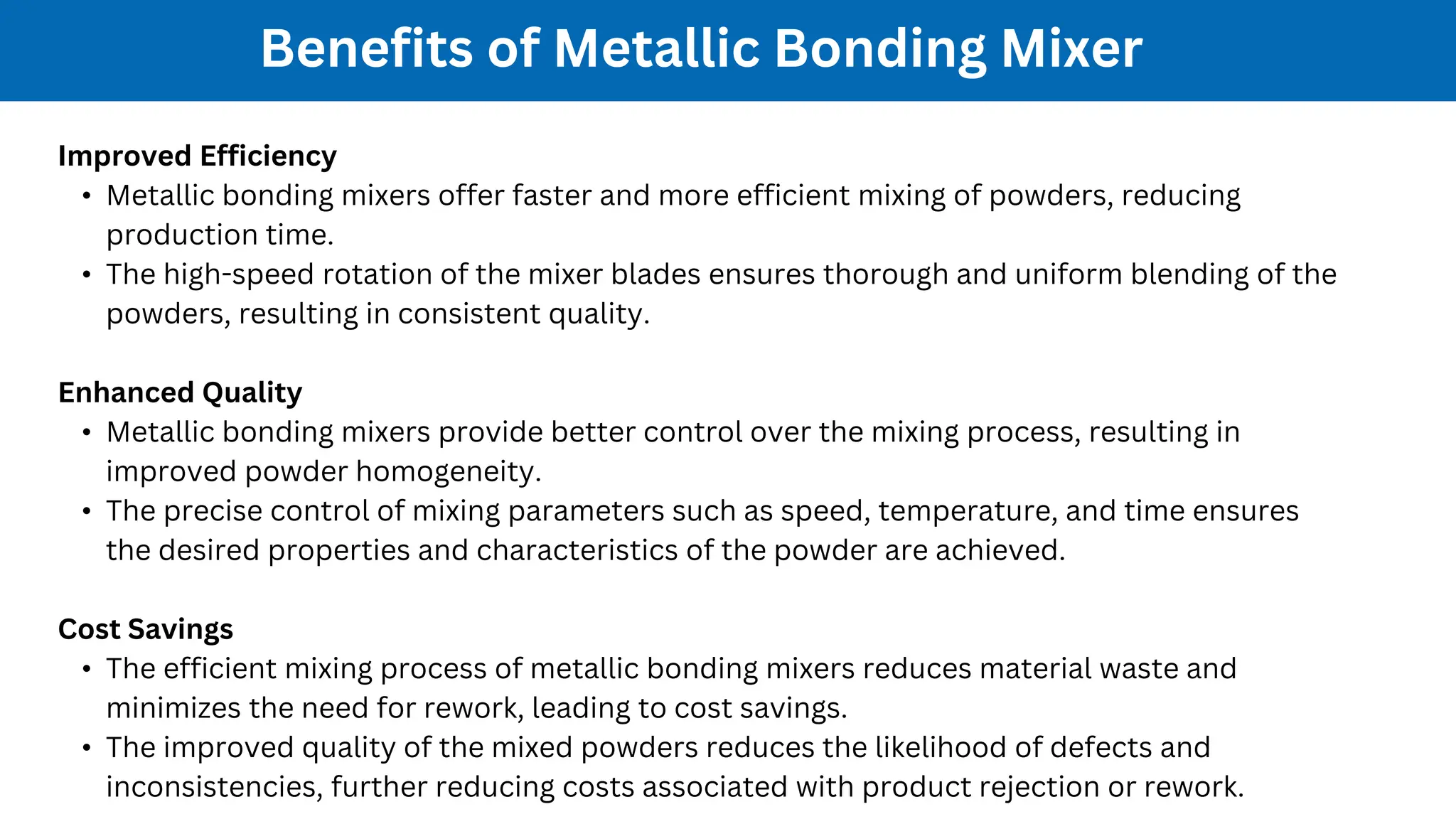 Metallic Bonding Mixer for Powder Production-Dermak Mixer. | PPTX