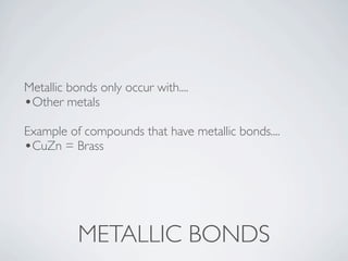 Metallic bonds | ZIP