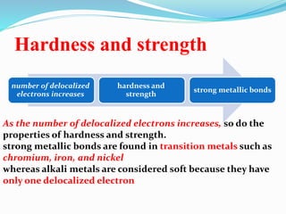 Metallic bonds and the properties of metals | PPTX