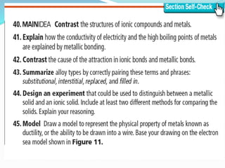 Metallic bonds and the properties of metals | PPTX