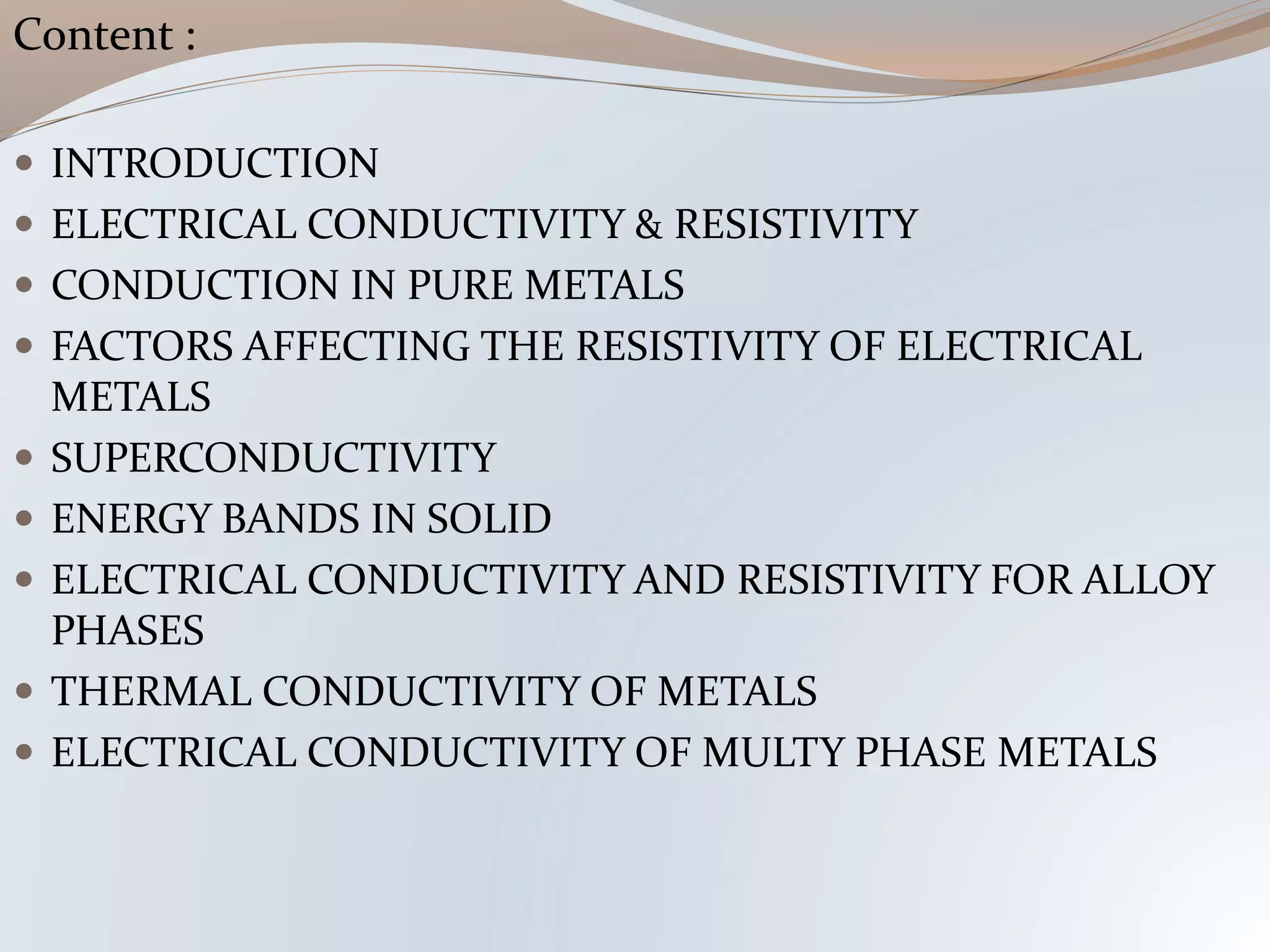 Metallic conductor | PPTX