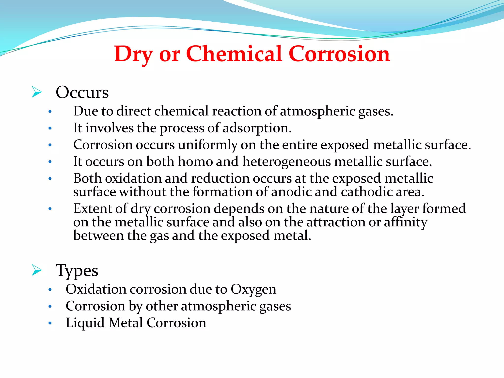 Corrosion & Mechanism of Dry corrosion | PDF