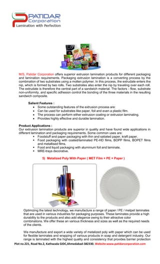 Metallised films | PDF