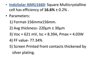 Metallization techniques for high efficiency solar cells | PPT
