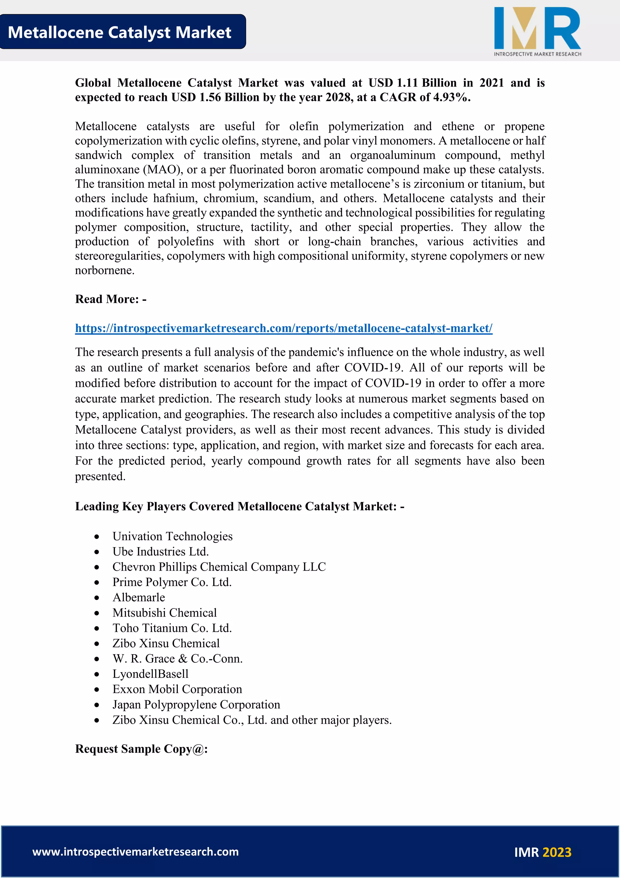 Metallocene Catalyst.pdf | Chemistry | Science
