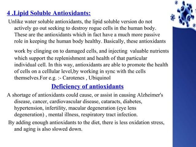 Metallo enzyme and antioxidants | PPT