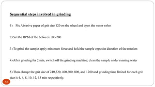 Metallographic sample prepartion | PPTX