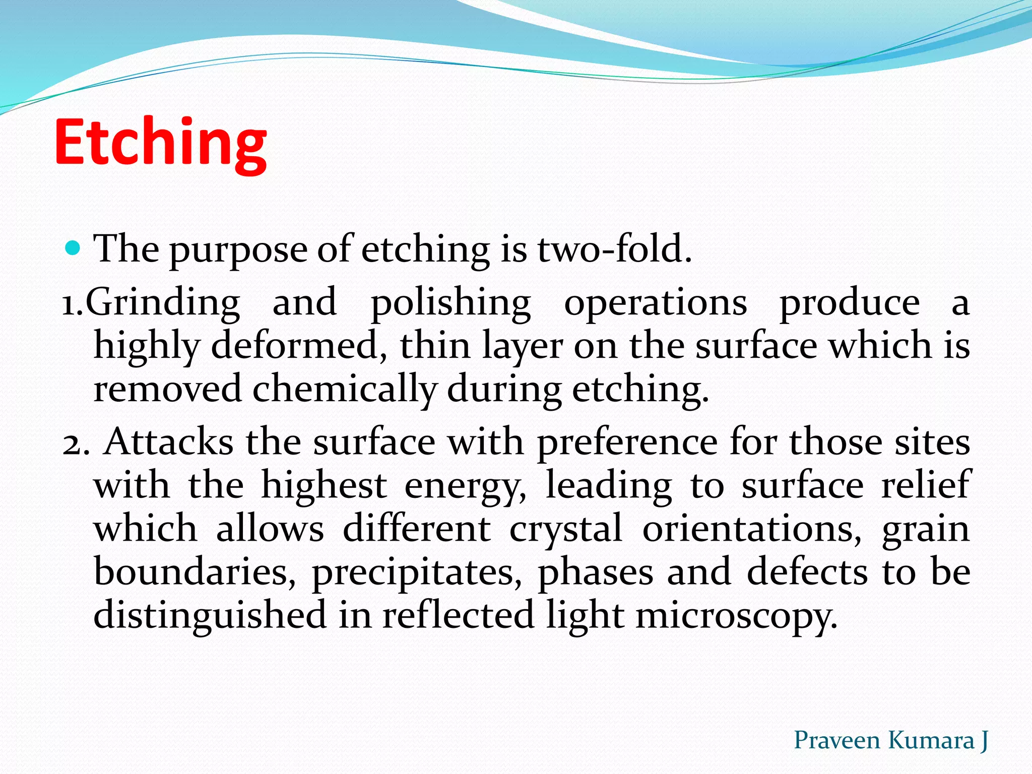 Metallography and microscopy | PPTX
