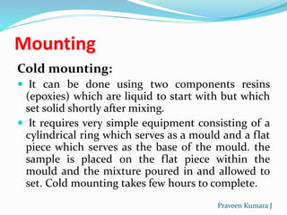 Metallography and microscopy | PPTX